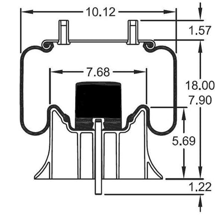 Trailer Air Spring Bag | Replacement Firestone 9978, Hendrickson C-289 ...