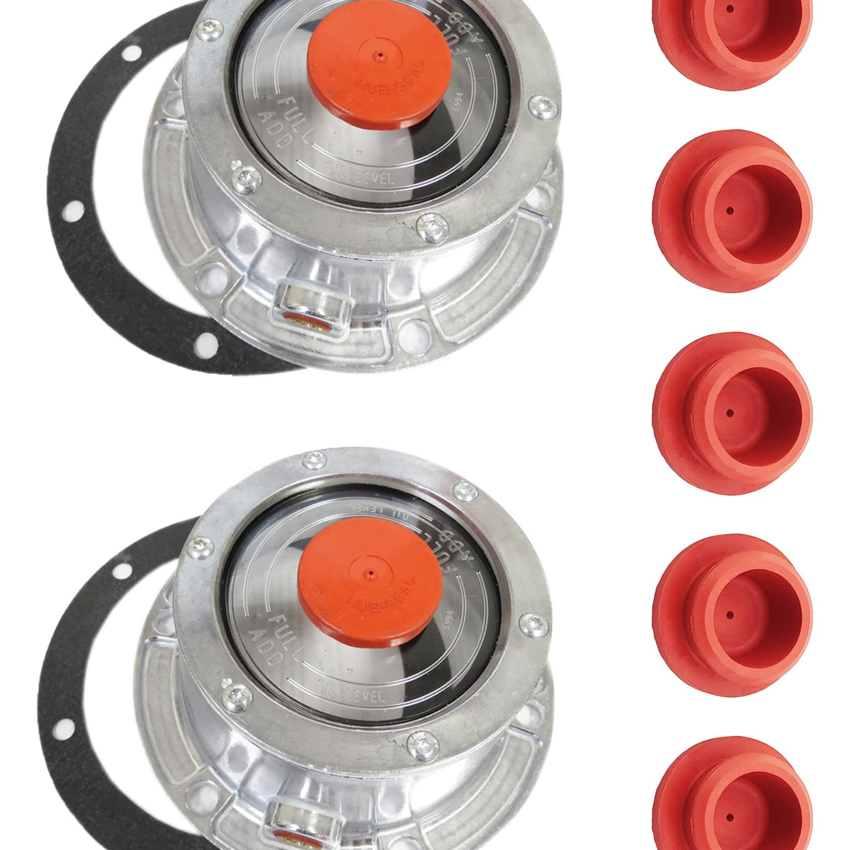 Aluminum Trailer Hub Cap with Rubber Plugs | Replacement Stemco 343-40 ...
